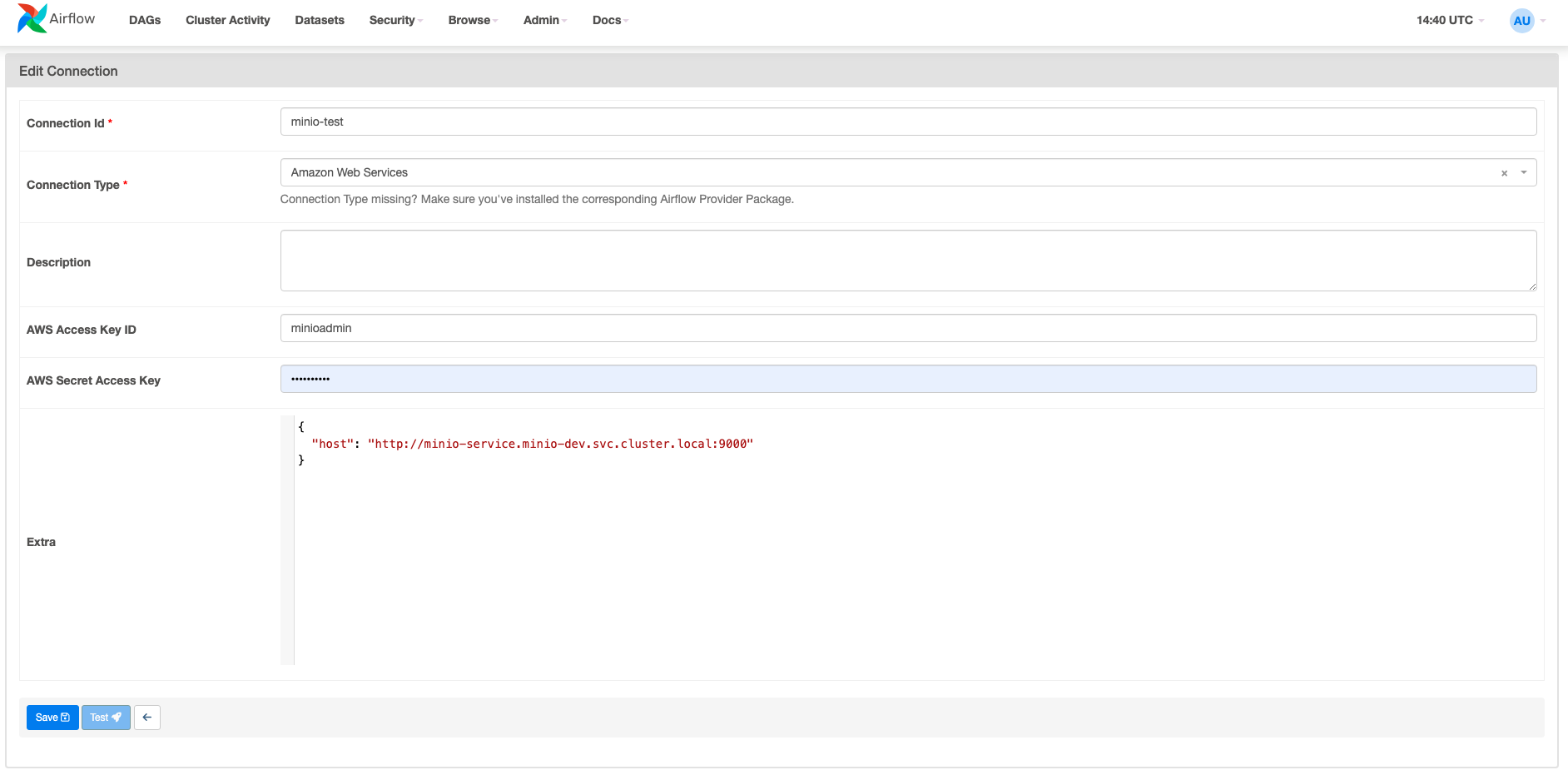[GCP] GKE의 Apache Airflow에 minio 연동하기