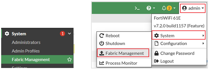 FortiOS v7.2.0 : GUI에서 펌웨어 upgrade/downgrade 방법