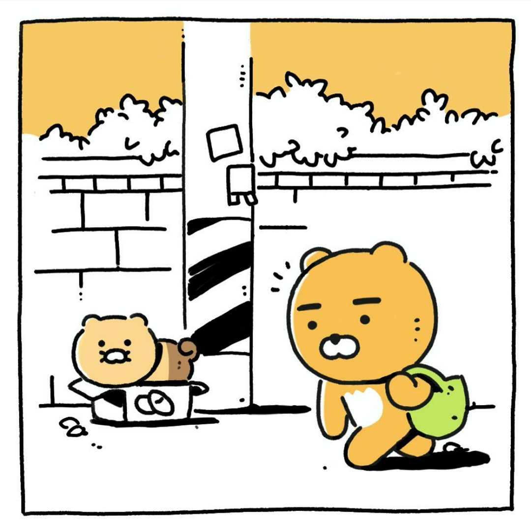 카카오프렌즈 '라이언' 유기묘 집사가 되다?! - 새로운 캐릭터 '춘식이'