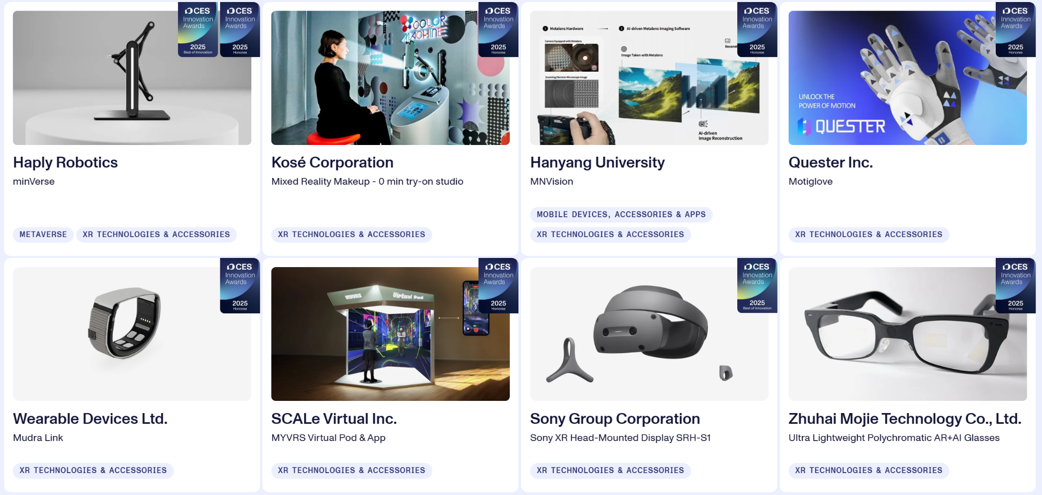 [CES 2025] XR Technlogies 부문 혁신상 (2)