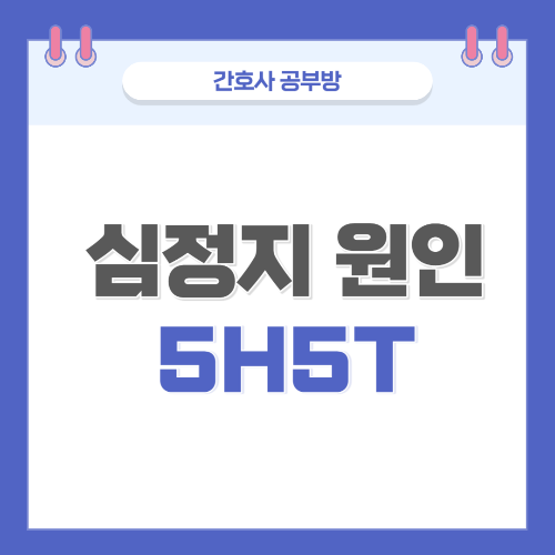 심정지의 원인 5H5T, 5가지 H를 기억하세요.