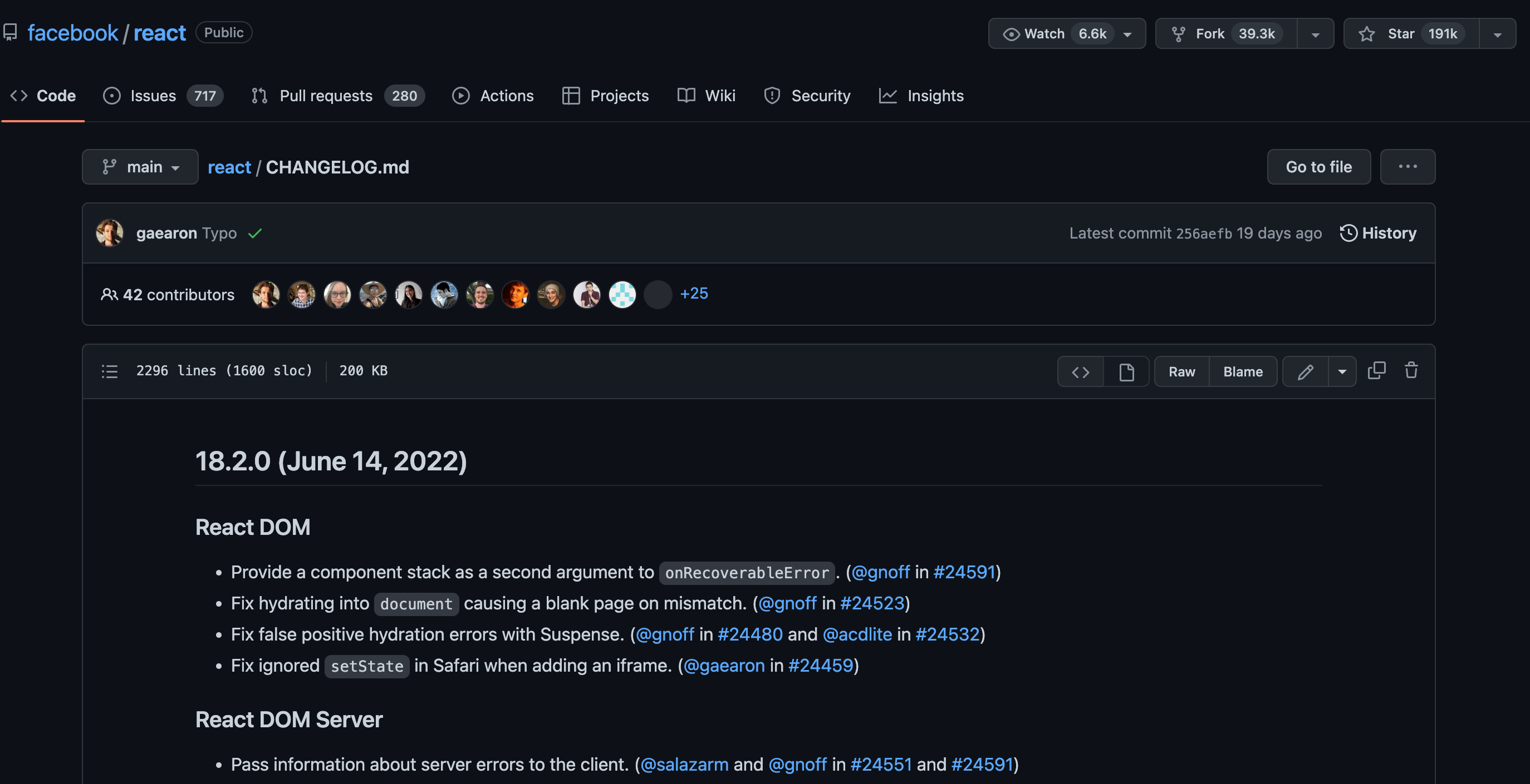 [뉴스] React.js 18.2.0(2022.06.14) release~!!