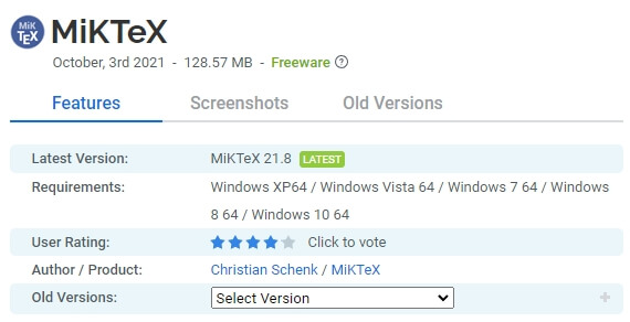 MiKTeX 무료 다운로드