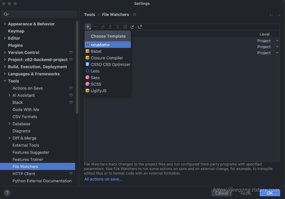 [PyCharm] 저장 시 자동으로 코드 포맷팅 & 린트하는 방법 (black / isort / ruff) :: JQVAULT
