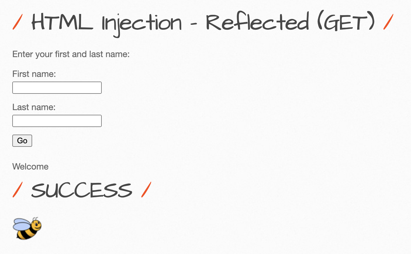 [bWAPP] HTML Injection - Reflected(GET)