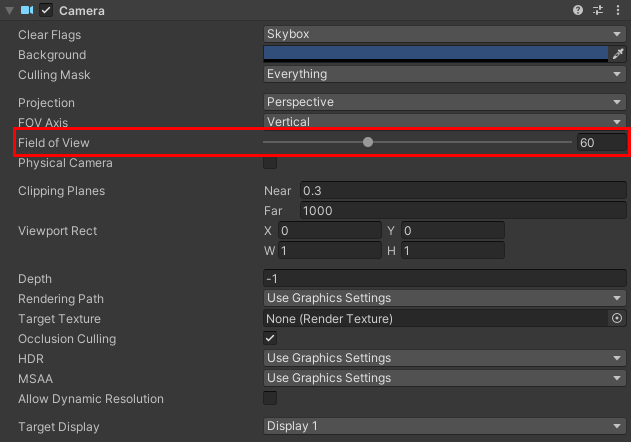 [Unity] FOV(Field of View)에 대해 알아보자
