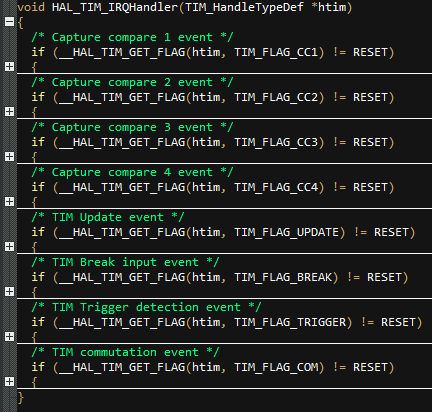 STM32 HAL_TIM_IRQHandler 함수 분석