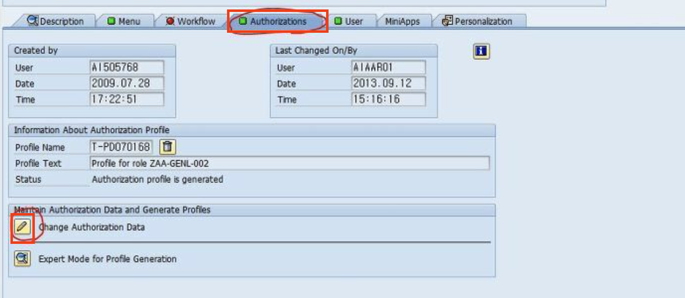 SAP PFCG 권한관리 AAAB 오브젝트 클래스 S_TCODE 권한 오브젝트