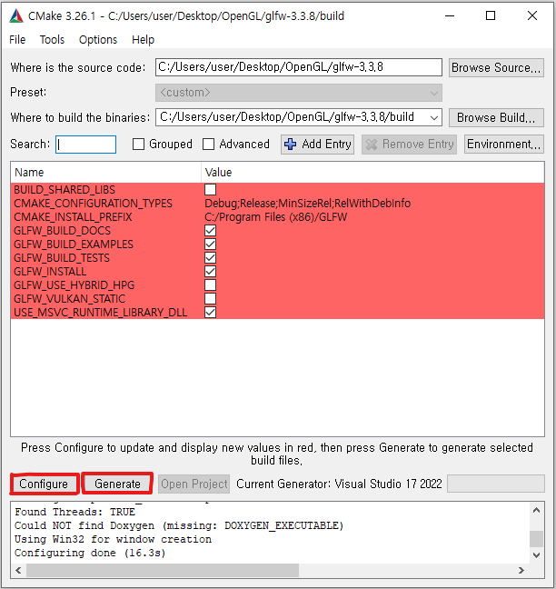 OpenGL - 윈도우에 개발환경 구축하기 (GLFW, GLAD 사용) :: 꽉퓨타의 SW 이야기