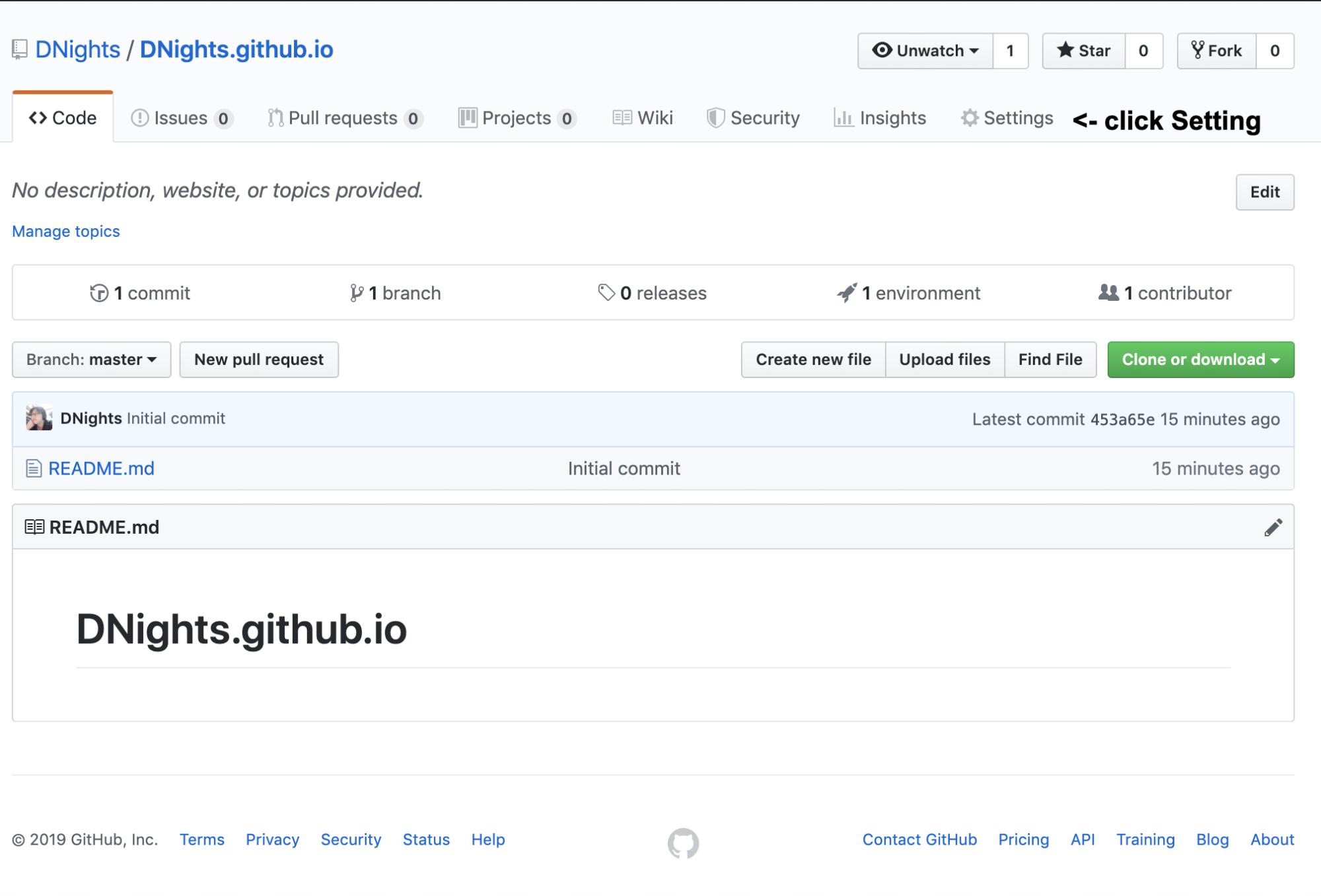 GitHub.io 페이지 만들기 :: DN_Developer