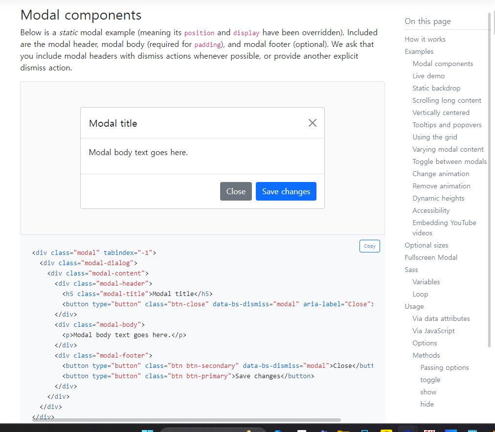 How to show modal use javascript (Bootstrap Modal Show ) - 자바스크립트로 모달창 조정하기