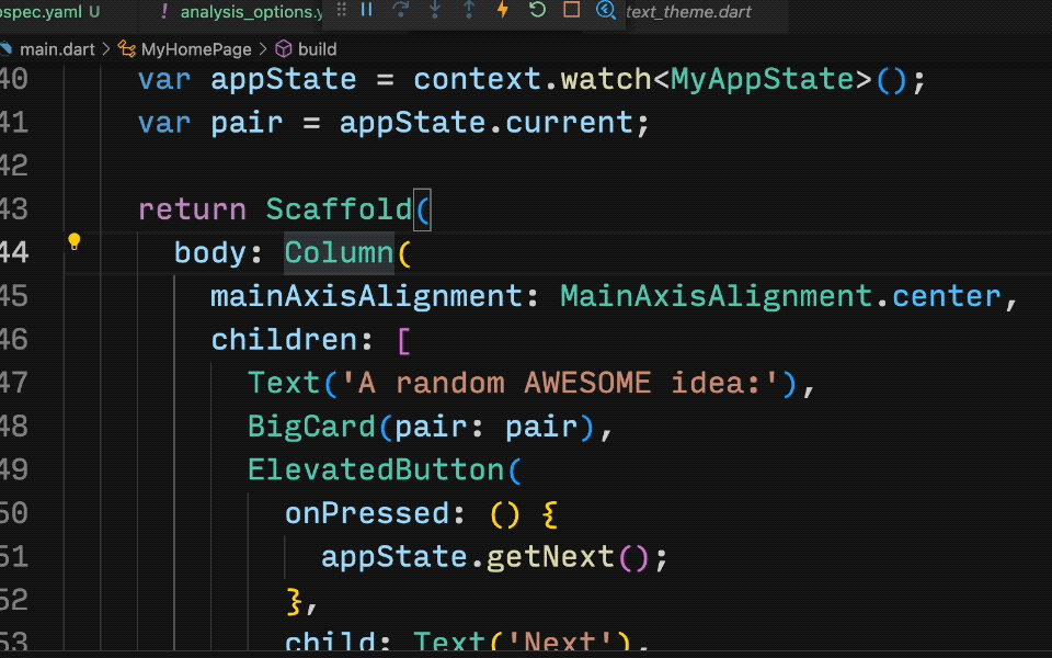[Flutter]. 08. Flutter tutorial on codelab(4)