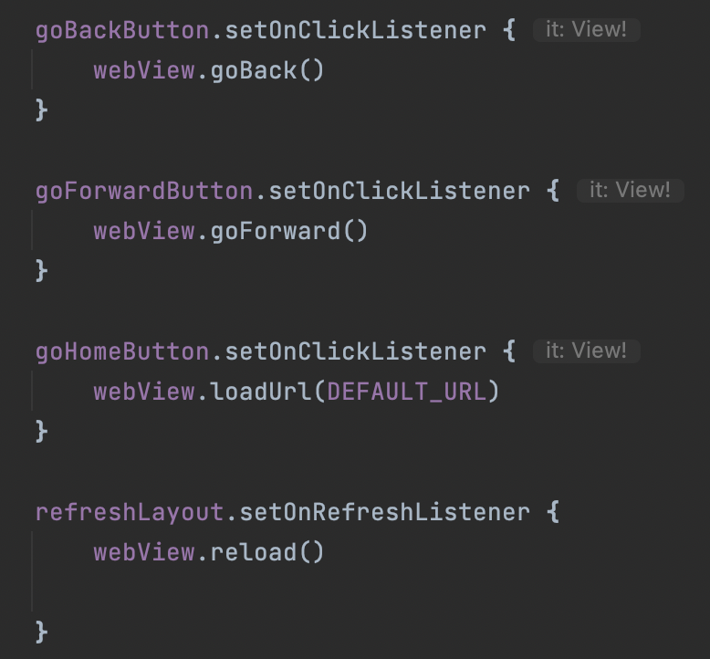 Simple Web Browser 앱 개발하기