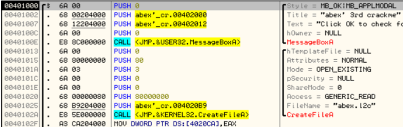 [리버싱] abex' crackme #3