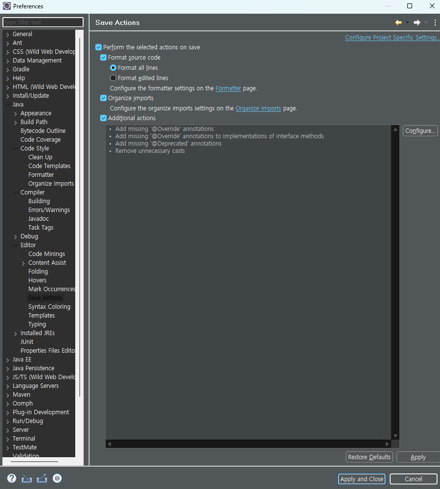 자바 Eclipse IDE 설치 및 workspace 설정 — 박동우의 기록일기