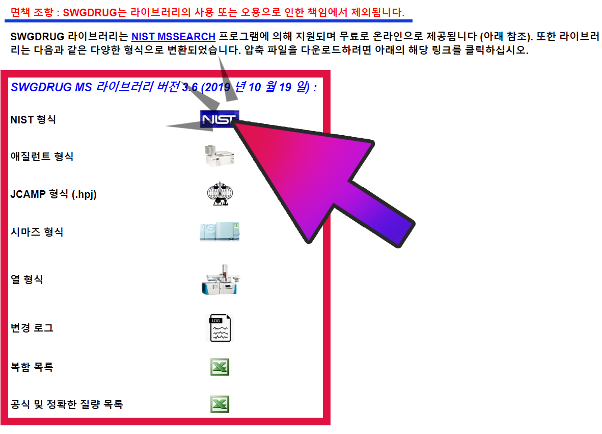 [NIST] MS Spectrum library 파일