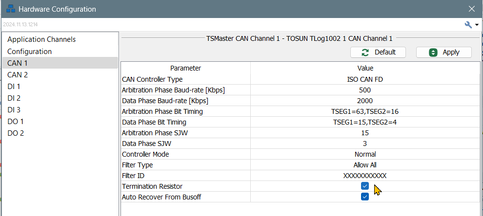 Tlog100x 사용법 :: hsl's tsmaster 사용기