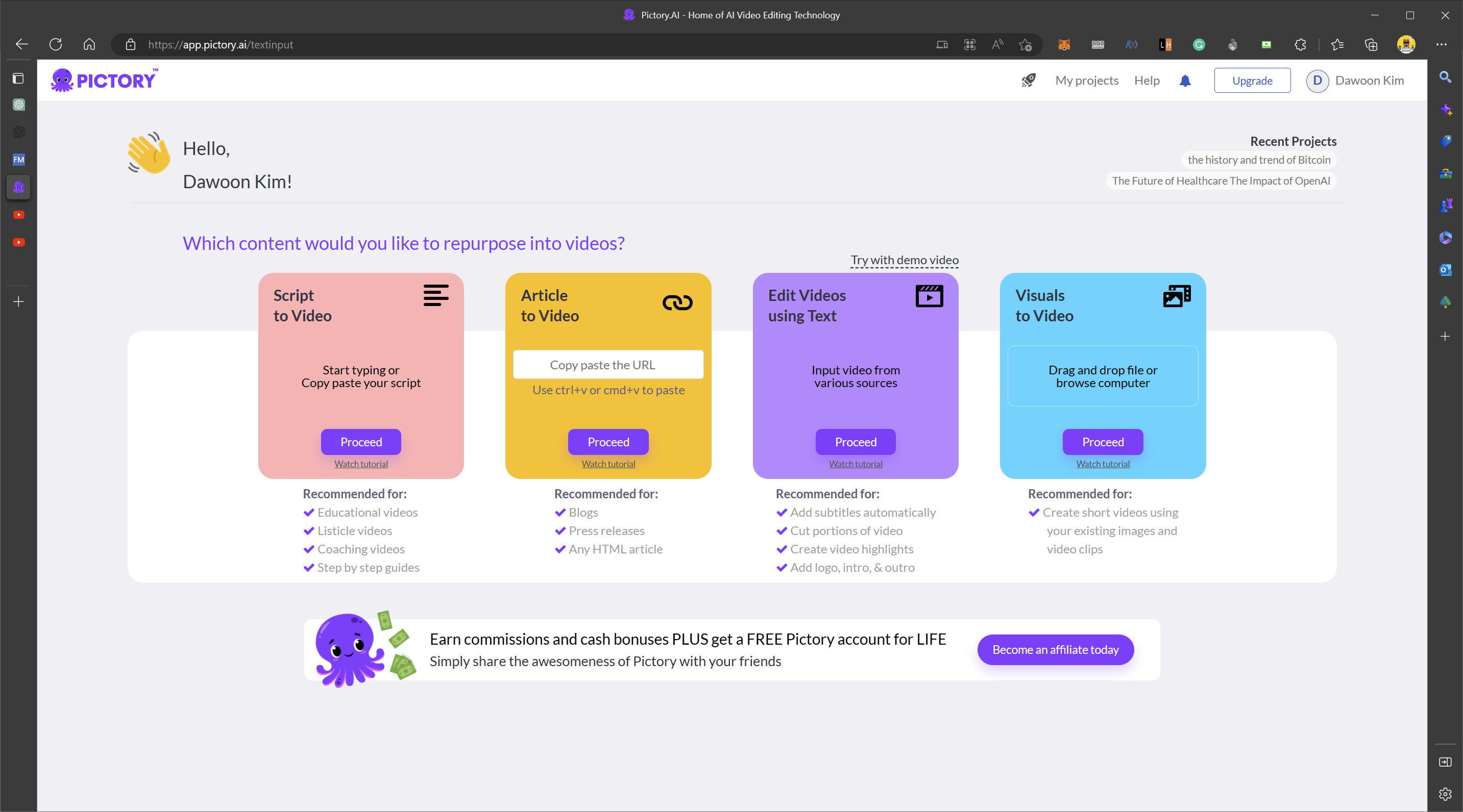 OpenAI/ChatGPT로 script 작성하여 Youtube 영상 만들기