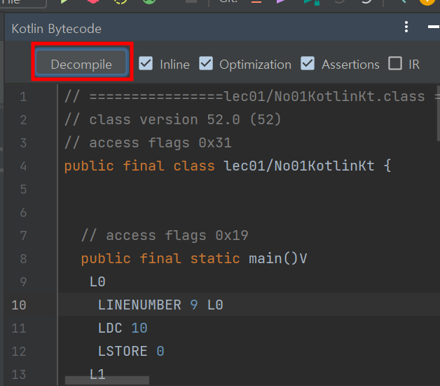 [IntelliJ] Kotlin 코드 Java 코드로 변환하기