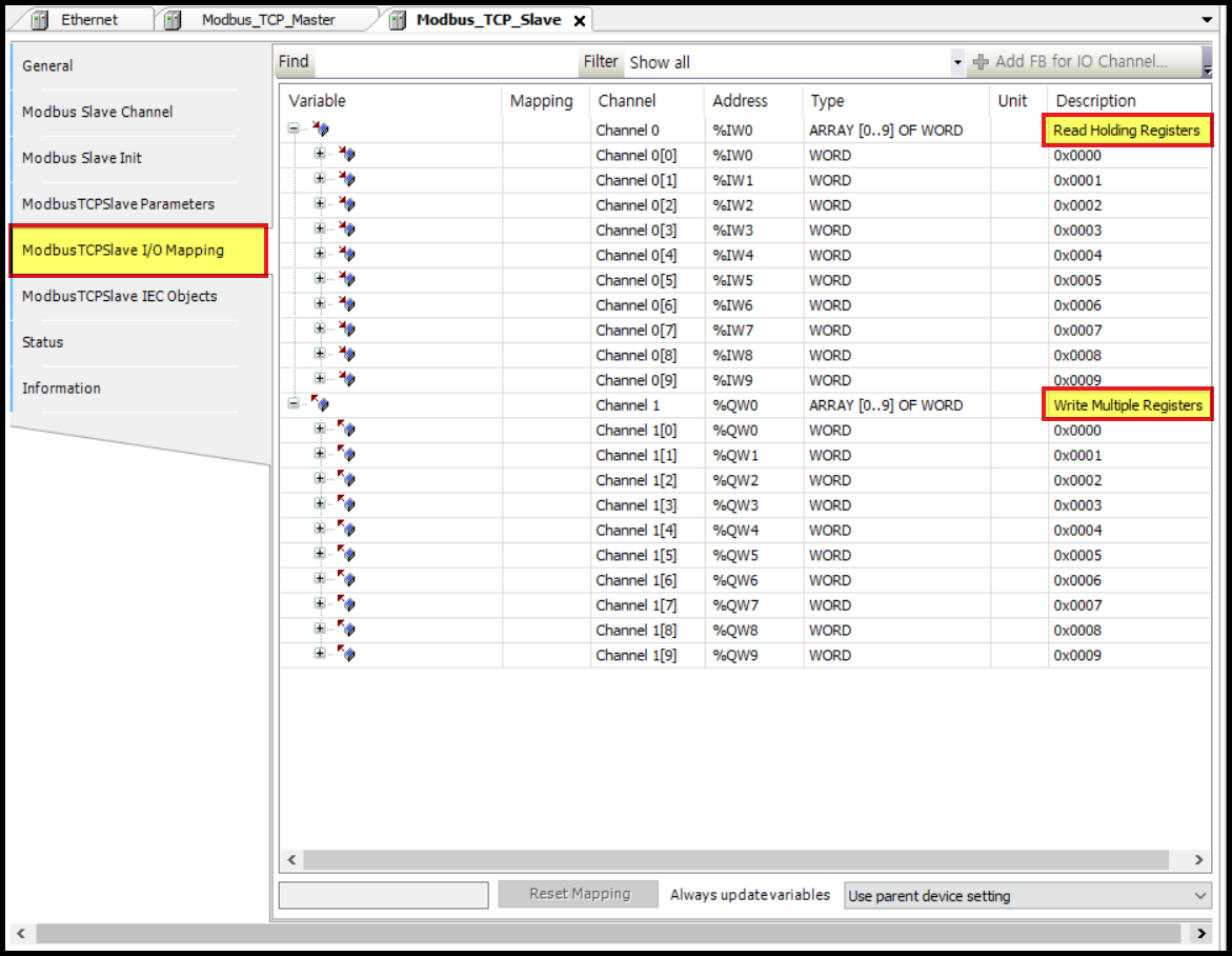 Codesys Modbus Tcp Master Client 설정방법 2941