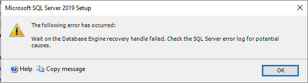 MS SQL Server 설치 오류 해결 0x851A001A