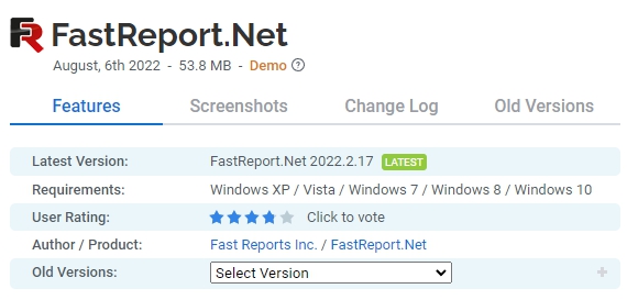 FastReport.Net 무료 다운로드