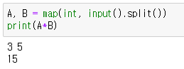 [백준 10998 파이썬] AxB