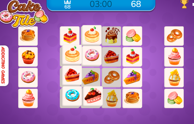 머리 좋아지는 사천성 마작 패맞추기 퍼즐 캐주얼 플래시 웹 게임 : cake tile 공략 리뷰