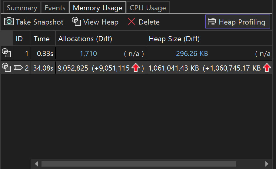 [WinAPI] 메모리 누수 디버깅 (Heap Profiling)