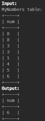 [SQL50] #28. Biggest Single Number