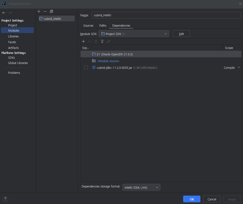 [CUBRID] 큐브리드 java 연동하기 (intelliJ) — Doodo
