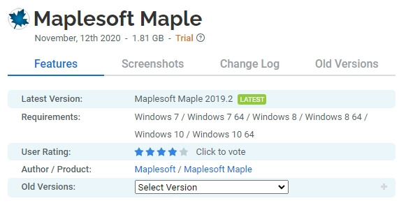 Maplesoft Maple 무료 다운로드