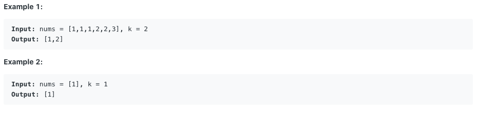 Leetcode알고리즘 Top K Frequent Elements