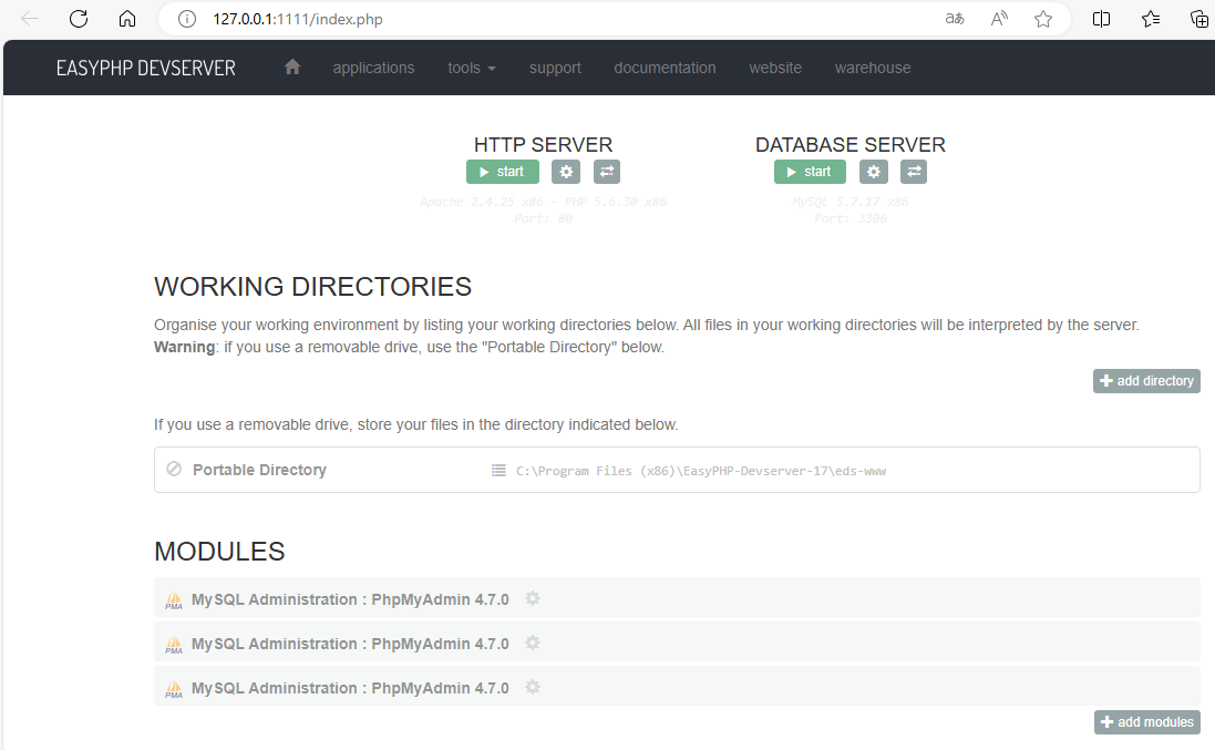윈도우(Windows)에서 PHP 개발 환경 구성하는 방법 - XAMPP, AMPPS, EasyPHP, Homestead