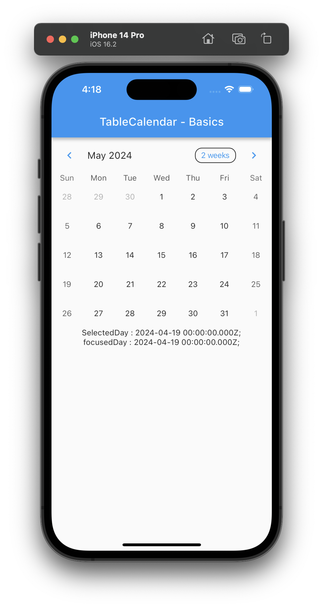 [Flutter] table_calendar 패키지로 Calendar 구현하기