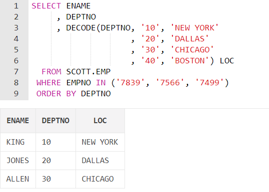 [Oracle] 오라클 DECODE 함수 사용방법 (if else, 디코드)