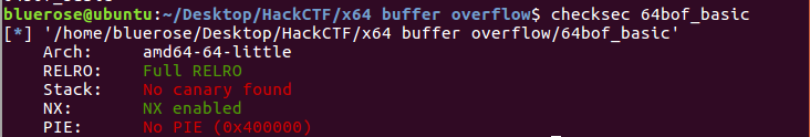 Hackctf X64 Buffer Overflow