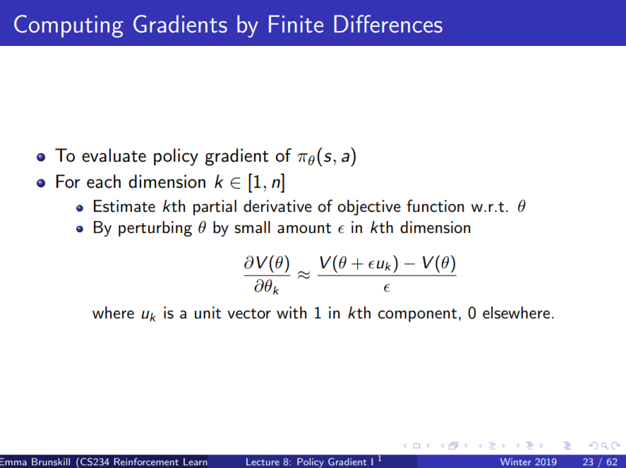 [CS234] Lecture 8: Policy Gradient I 정리