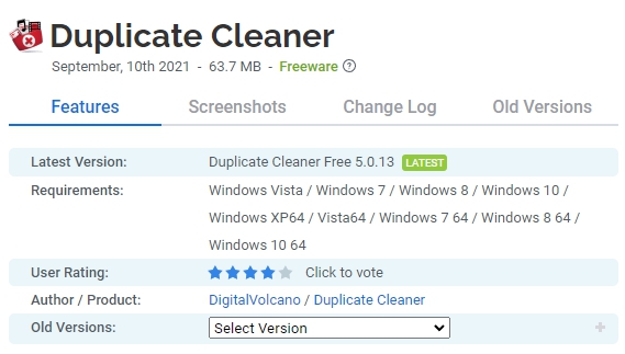 Duplicate Cleaner 무료 다운로드