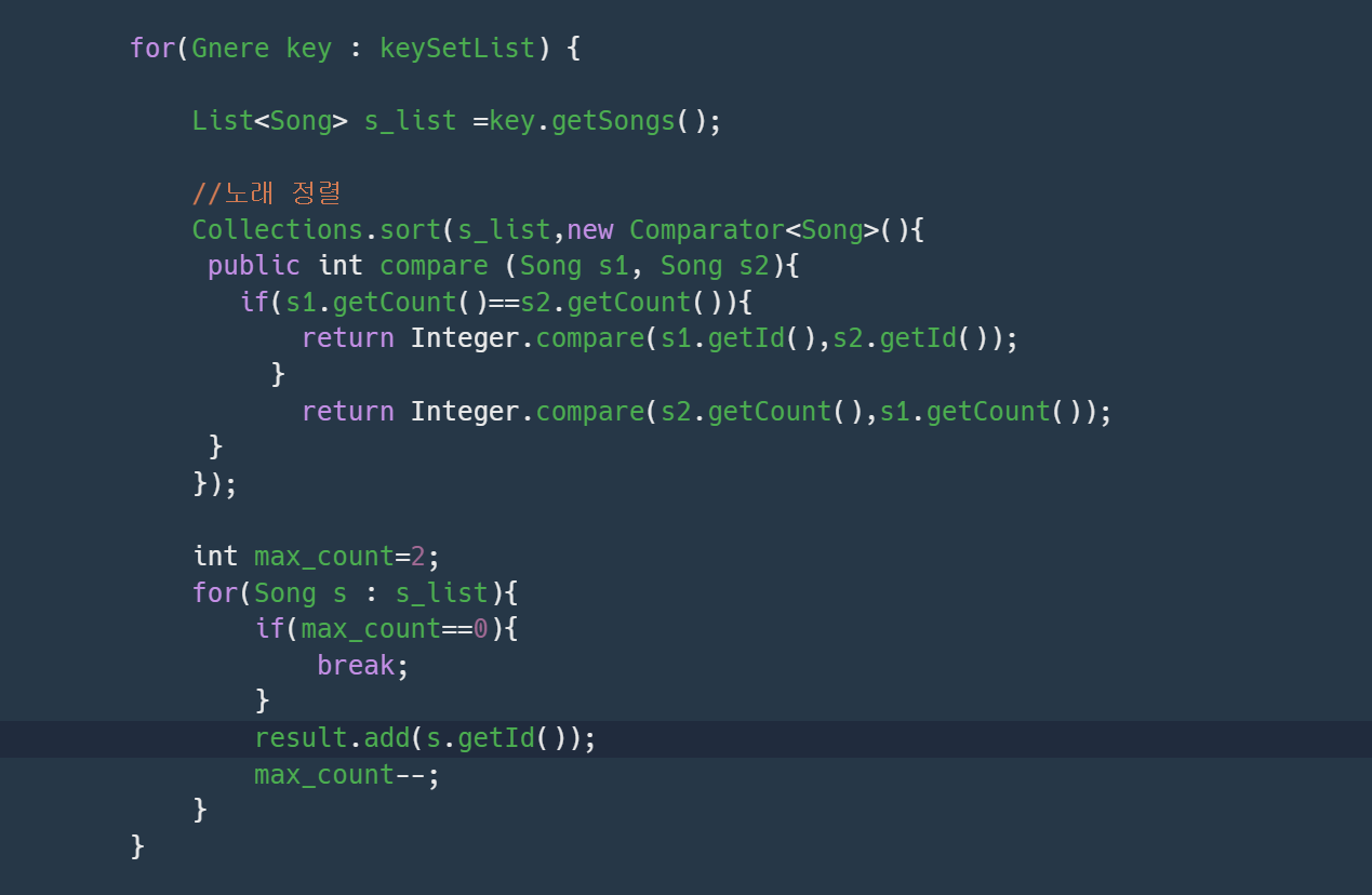 [프로그래머스,Java] Level3: 베스트앨범