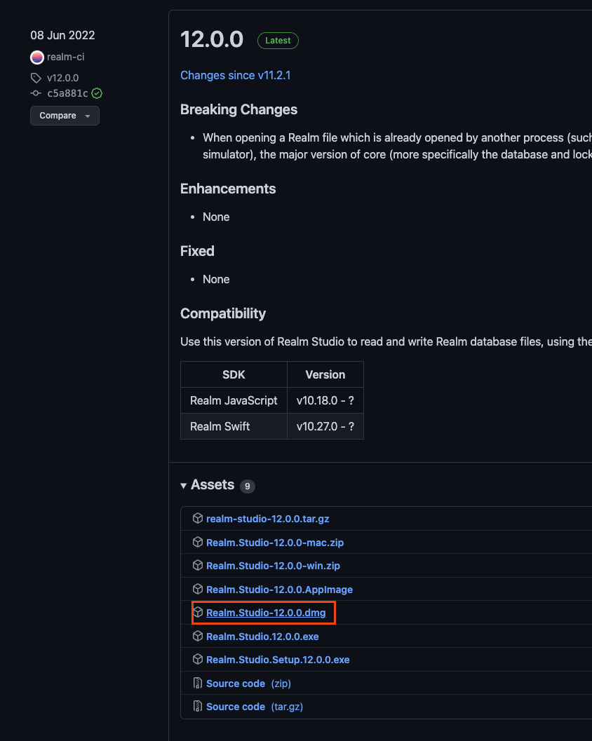 [IOS] Realm Studio 설치하기