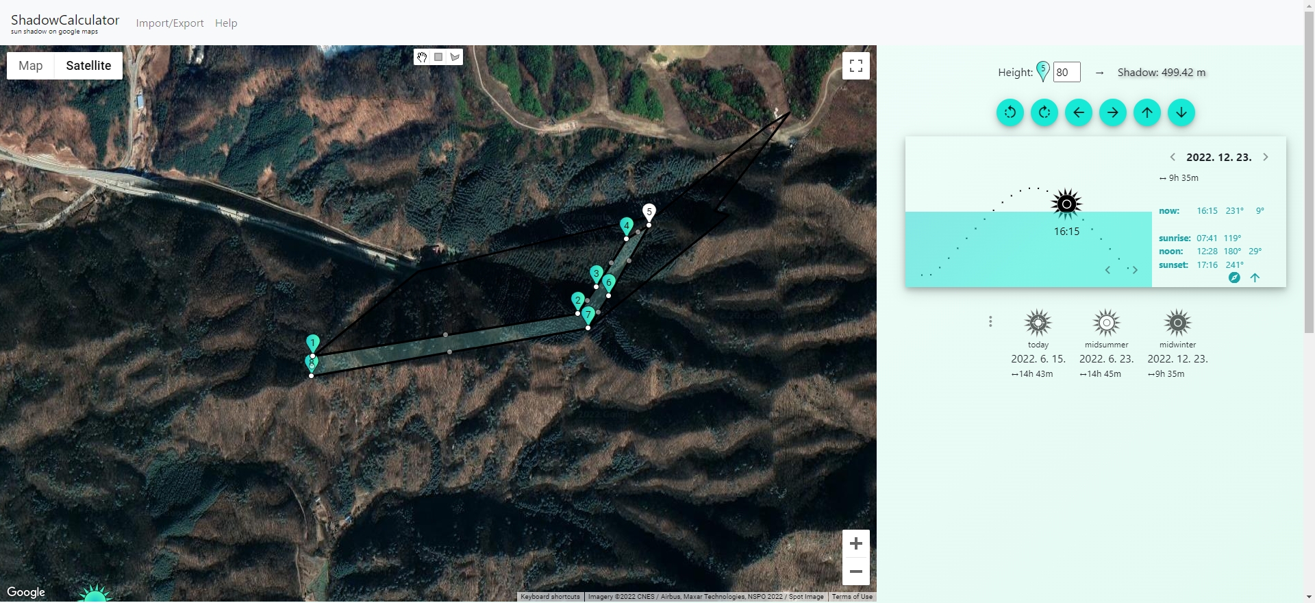 구글어스와 Shadow Calculator로 음영분석 하기