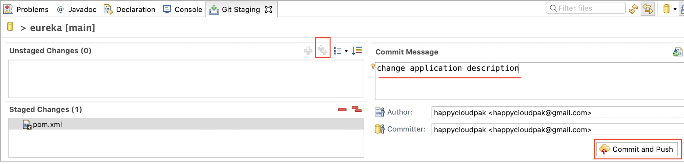 Spring Tool Suite, Eclipse에서 git commit & push 하기
