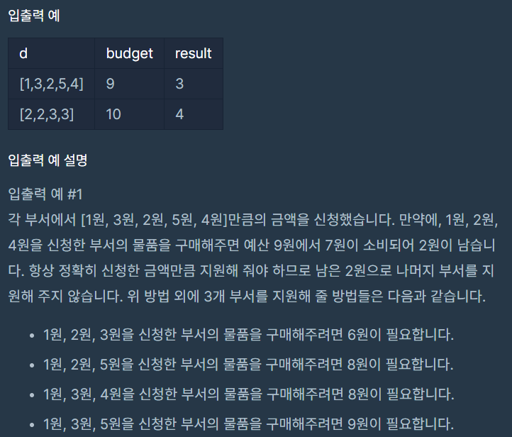 [프로그래머스][java] lv 1 Summer/Winter Coding(~2018) 예산 — 진땡이코딩조림