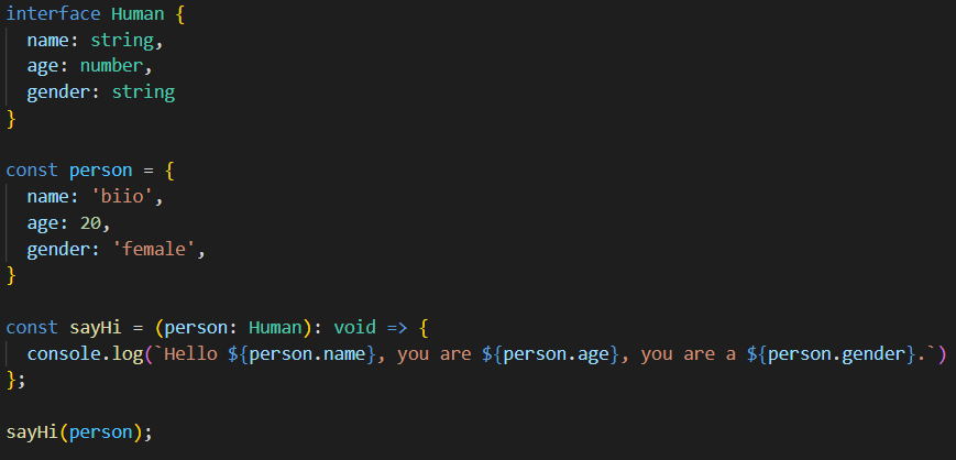 TypeScript :: interface