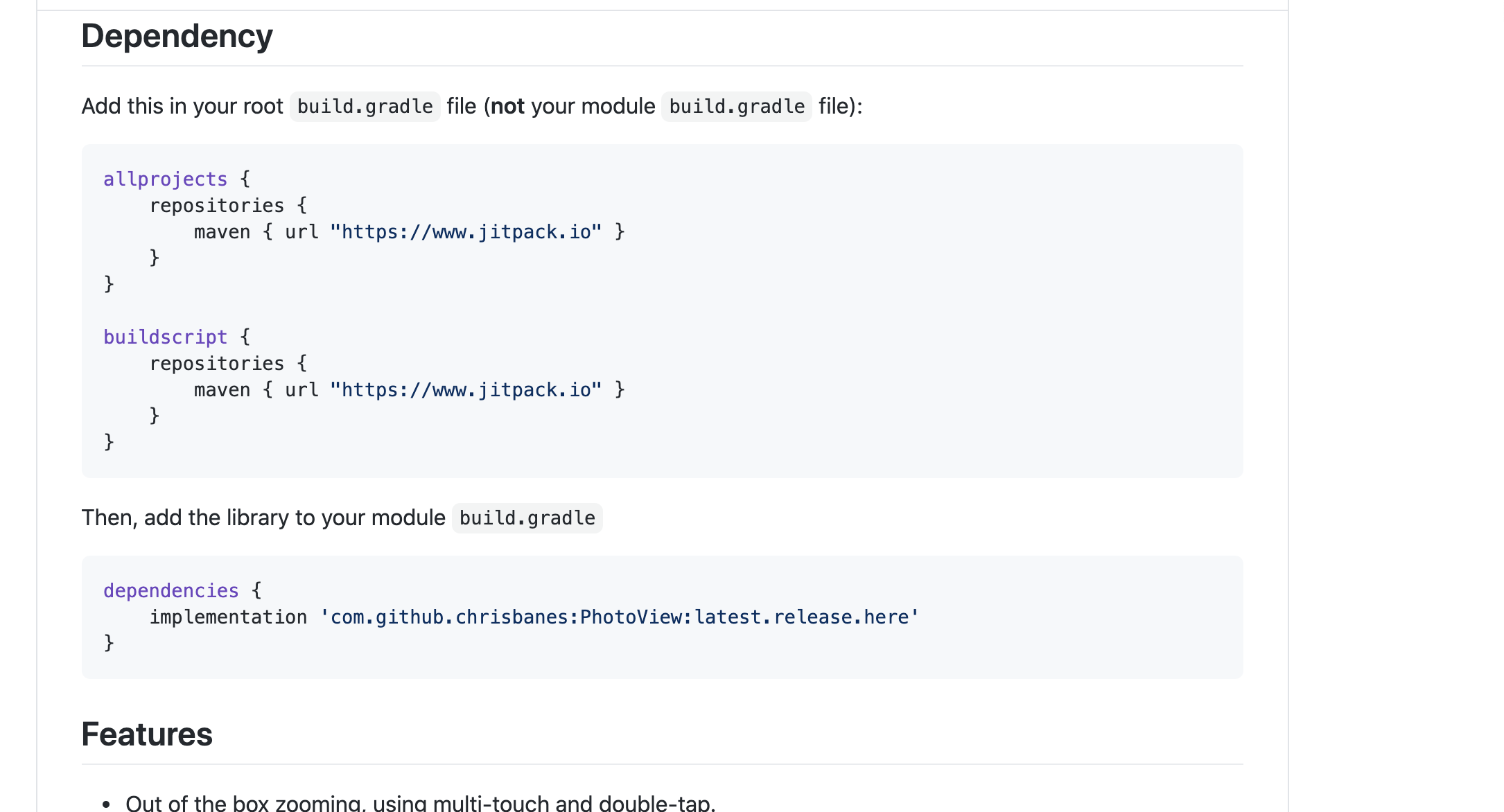 Android ImageView Zoom in out