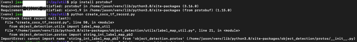 ImportError: cannot import name 'string_int_label_map_pb2' from 'object_detection.protos 에러 발생시 ...