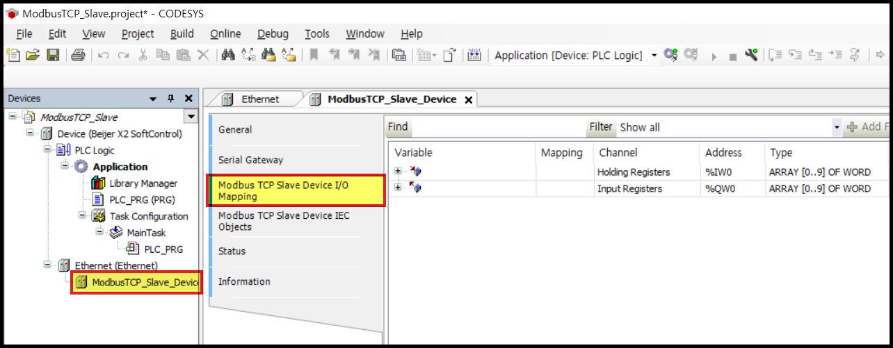 Codesys Modbus TCP Slave (Server) 설정방법