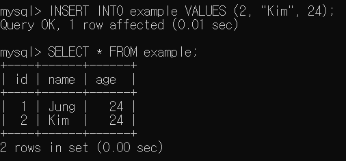 [MySQL] INSERT, 테이블(Table)에 데이터 추가하는 법