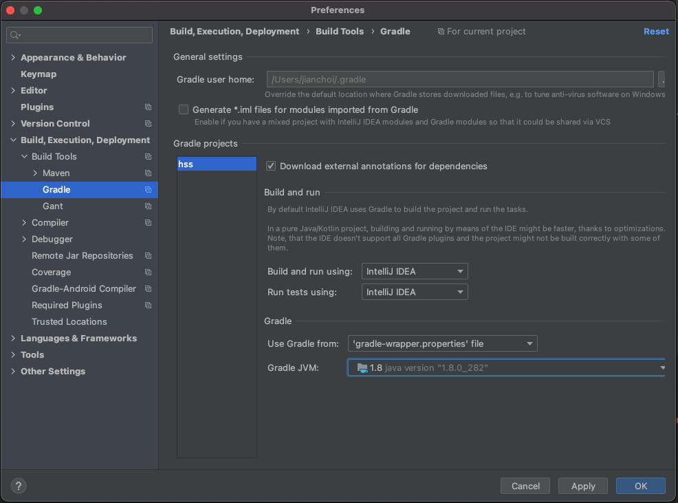 (Gradle Project) finished with non-zero exit value 1 Error 해결 방법